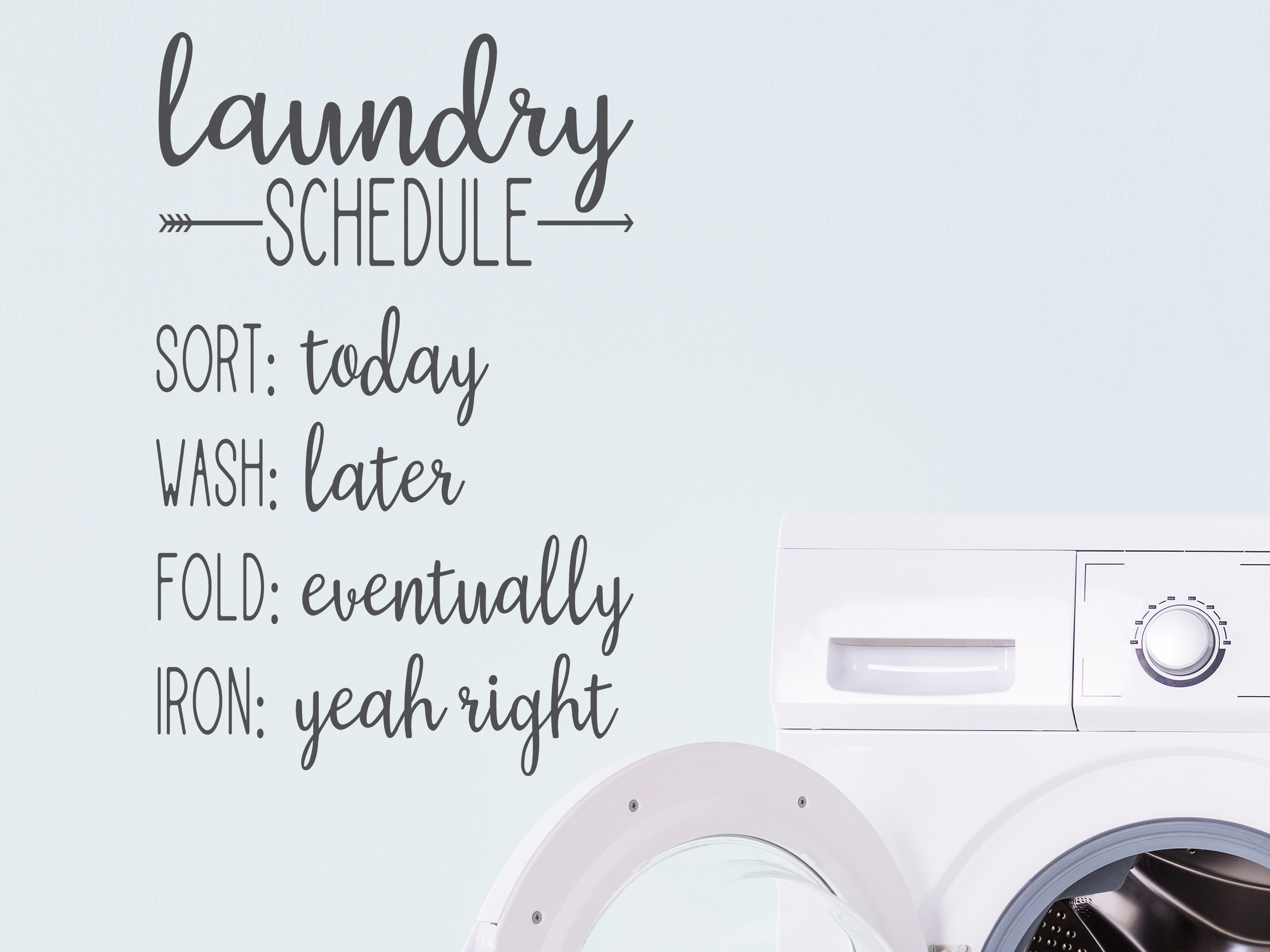 Trinx Laundry Decals Wall Decal | Wayfair