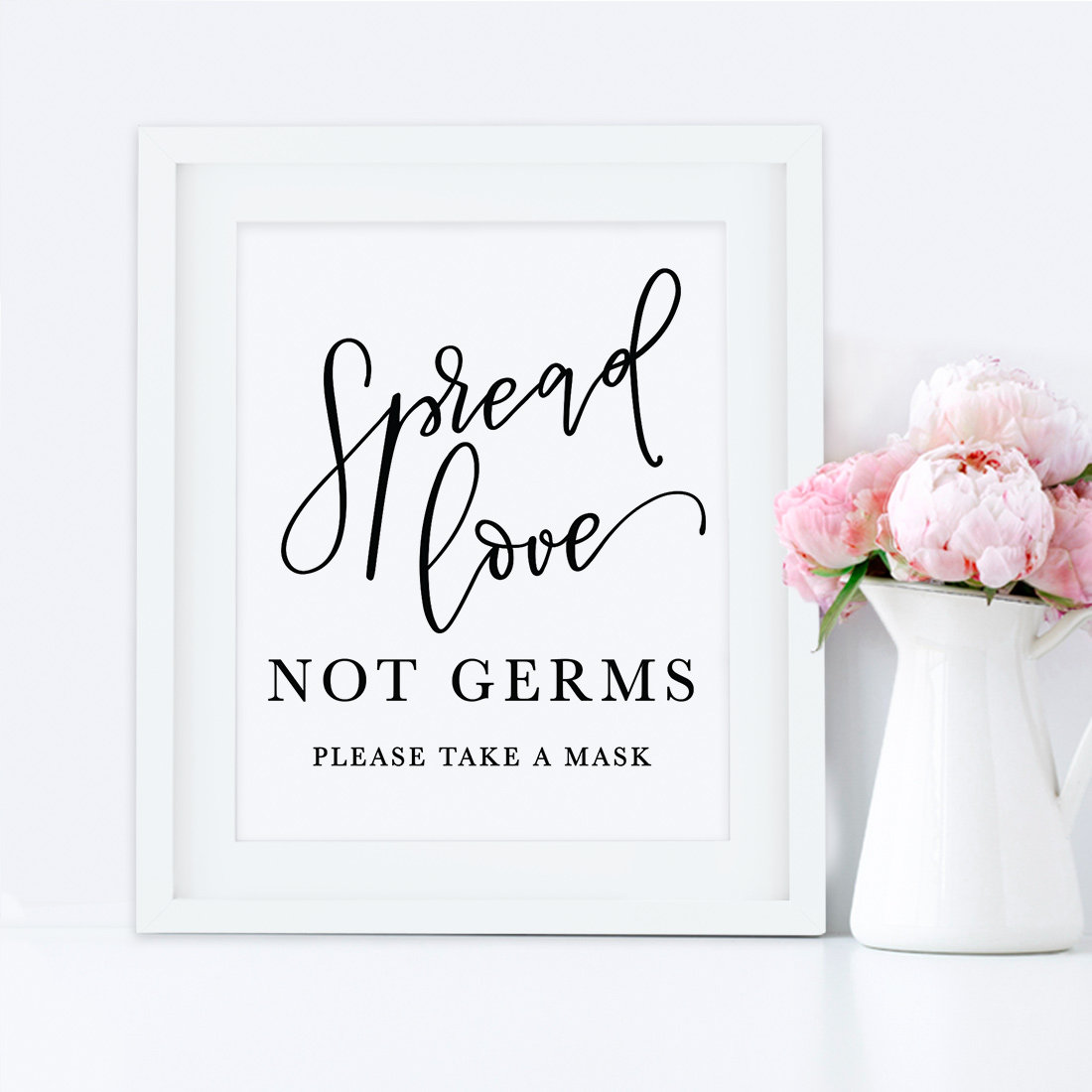 Koyal Wholesale Spread Love Not Germs Please Take A Mask, Formal Black ...