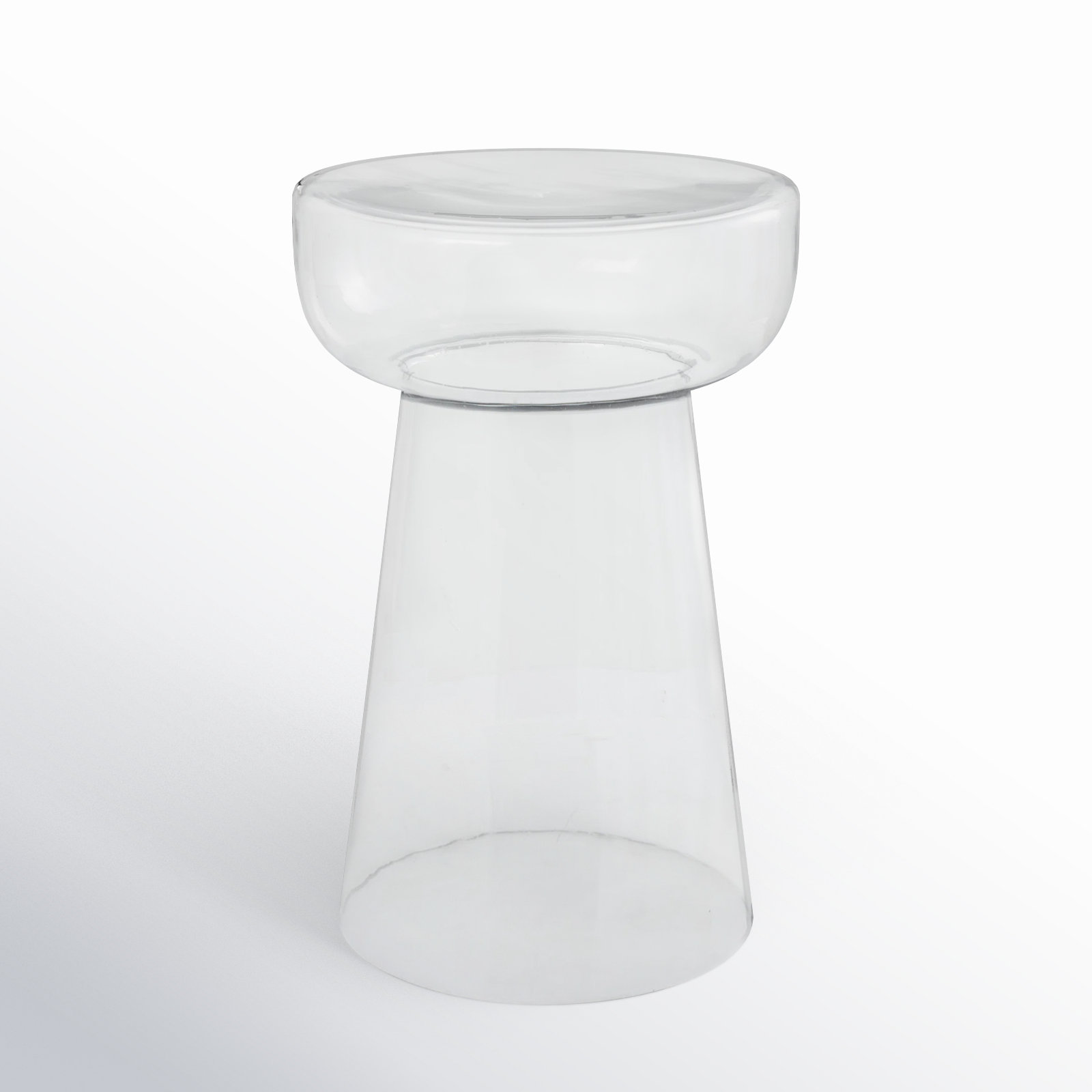 AllModern Maxxe Glass Drum End Table & Reviews | AllModern