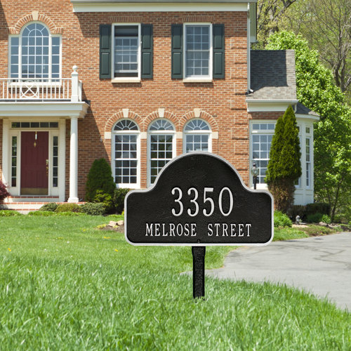 2 Lines Address Plaques & Signs You'll Love | Wayfair