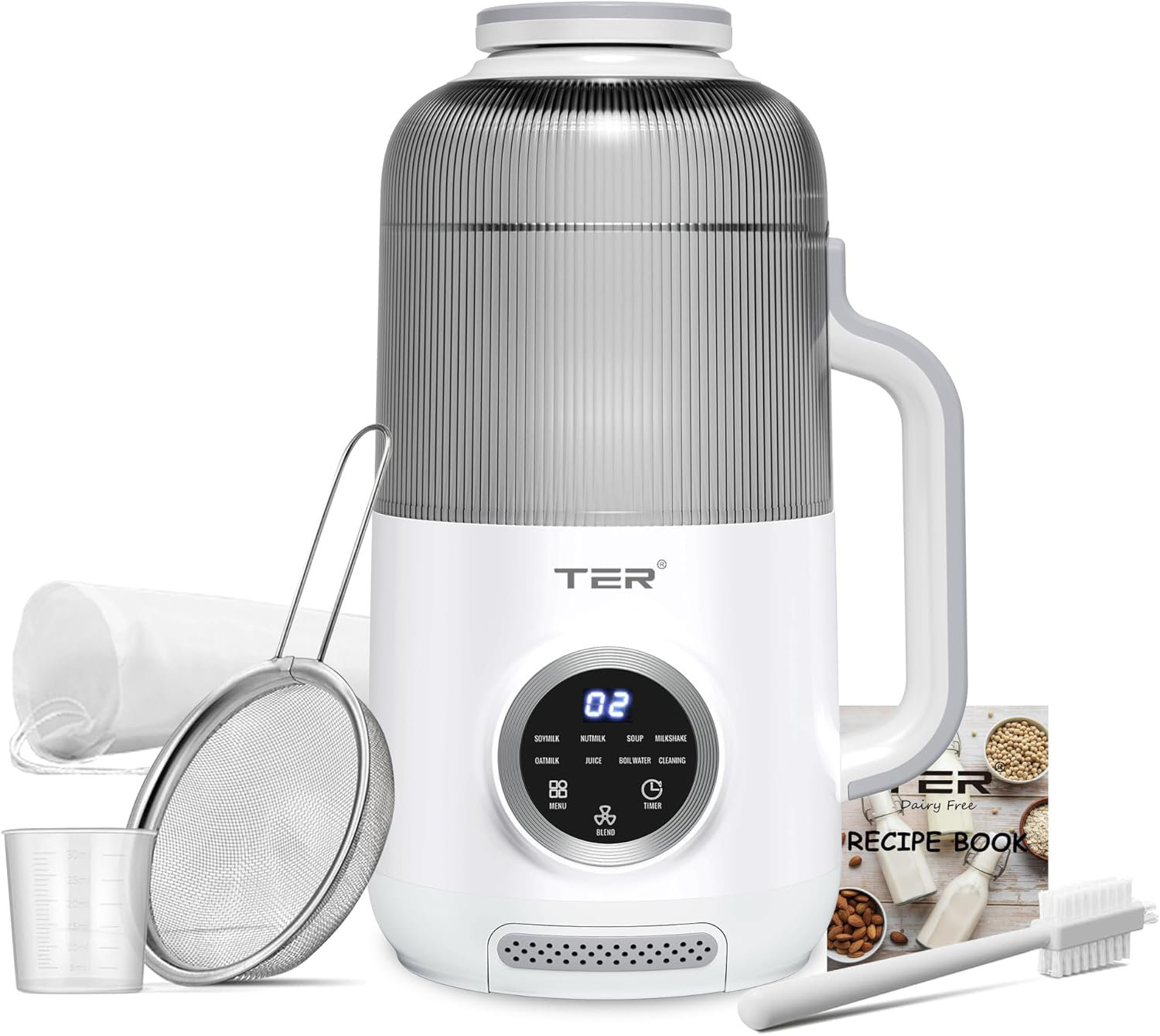 PANDA GENIUS 10-In-1 Nut Milk Maker, 40Oz Blender Homemade Almond, Oat ...