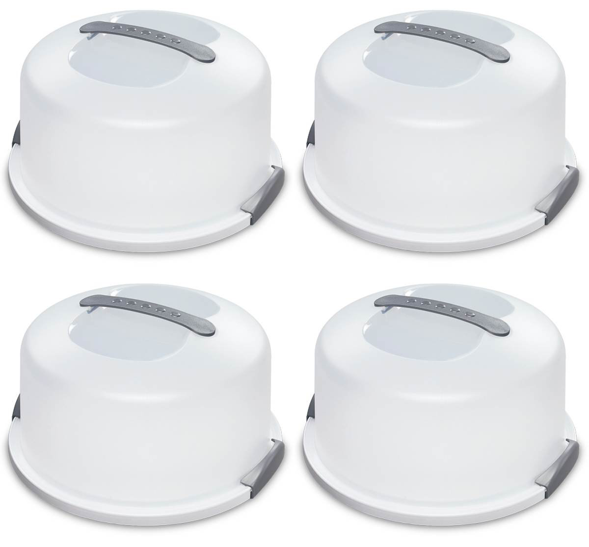 Sterilite Cake Server, Plastic Food Storage Container with Lid, Latches ...