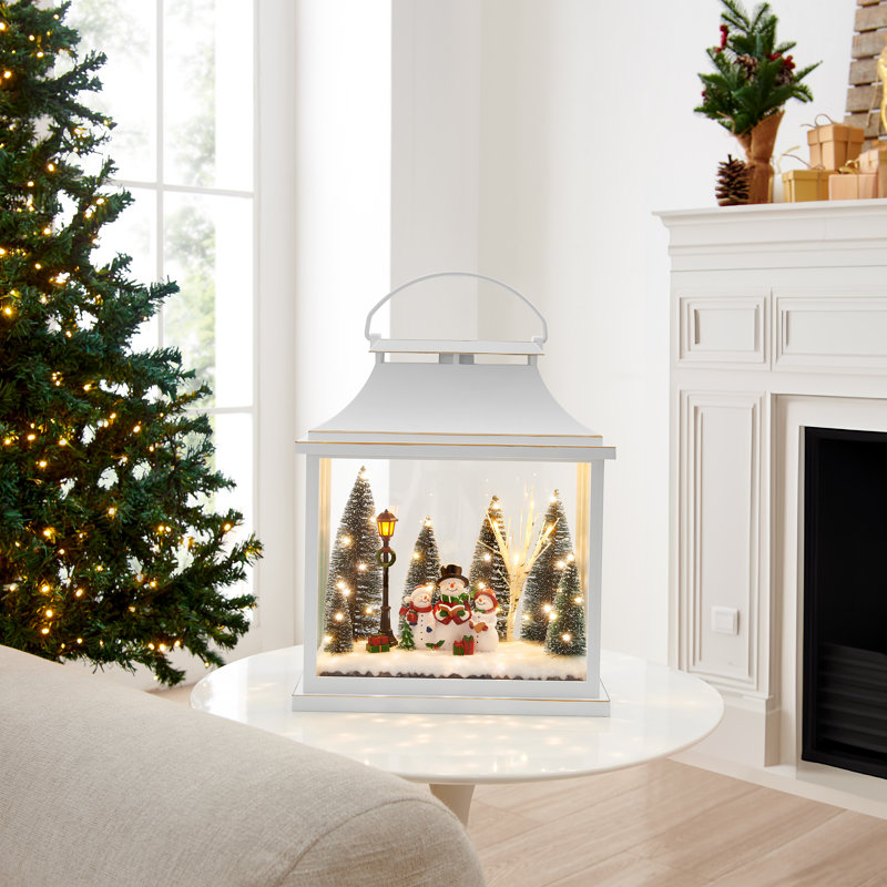 The Holiday Aisle® Tabletop White Christmas Holiday Winter Scene ...