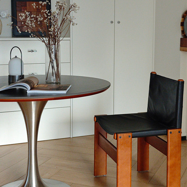 Dining Elegance Rock Slab Round Table Stainless Steel Dining Table ...