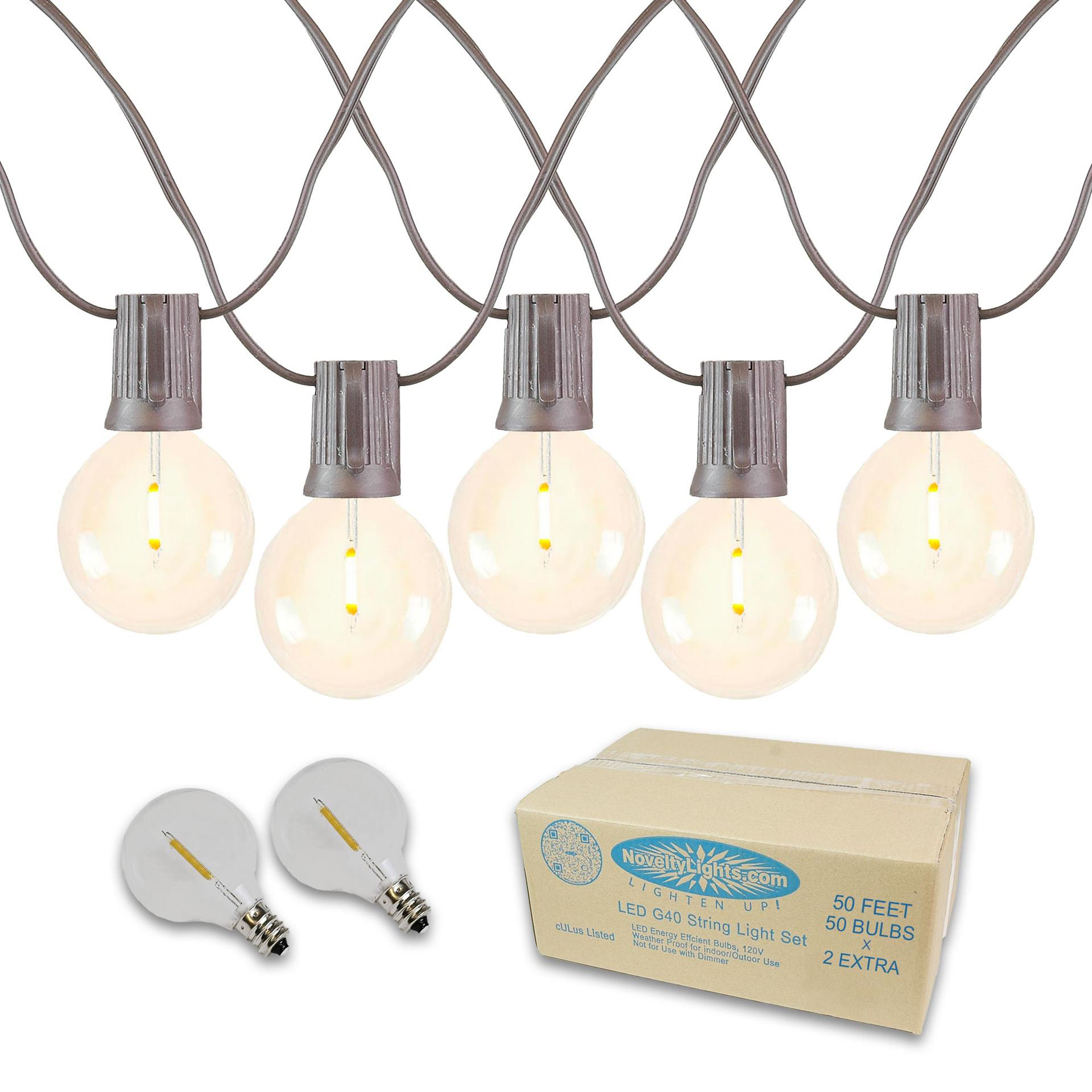 Arlmont & Co. Doyne 50'' Outdoor LED 50 - Bulb Globe String Light (End ...