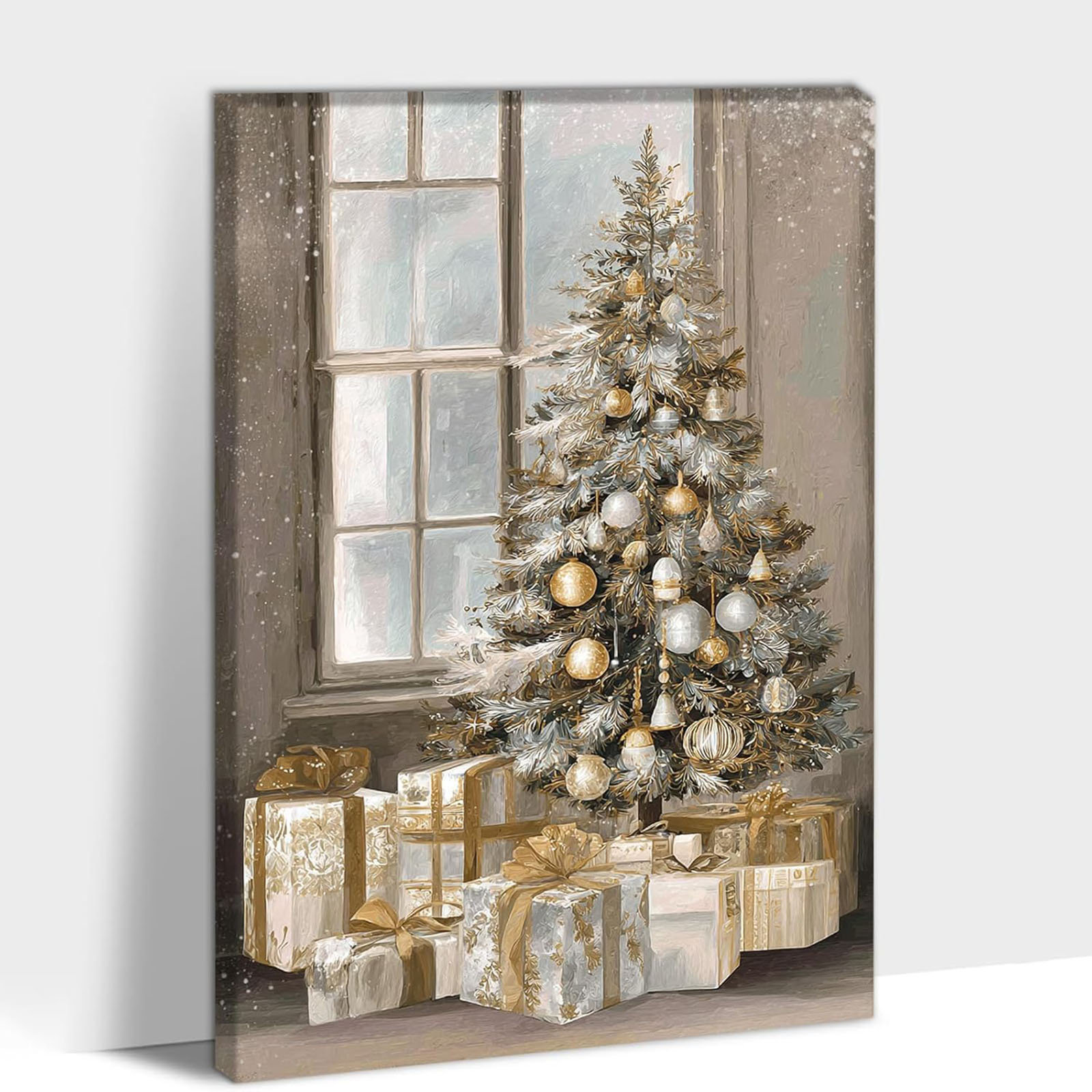 Fleur De Lis Living Winter Christmas Tree Canvas Art – Holiday Living ...