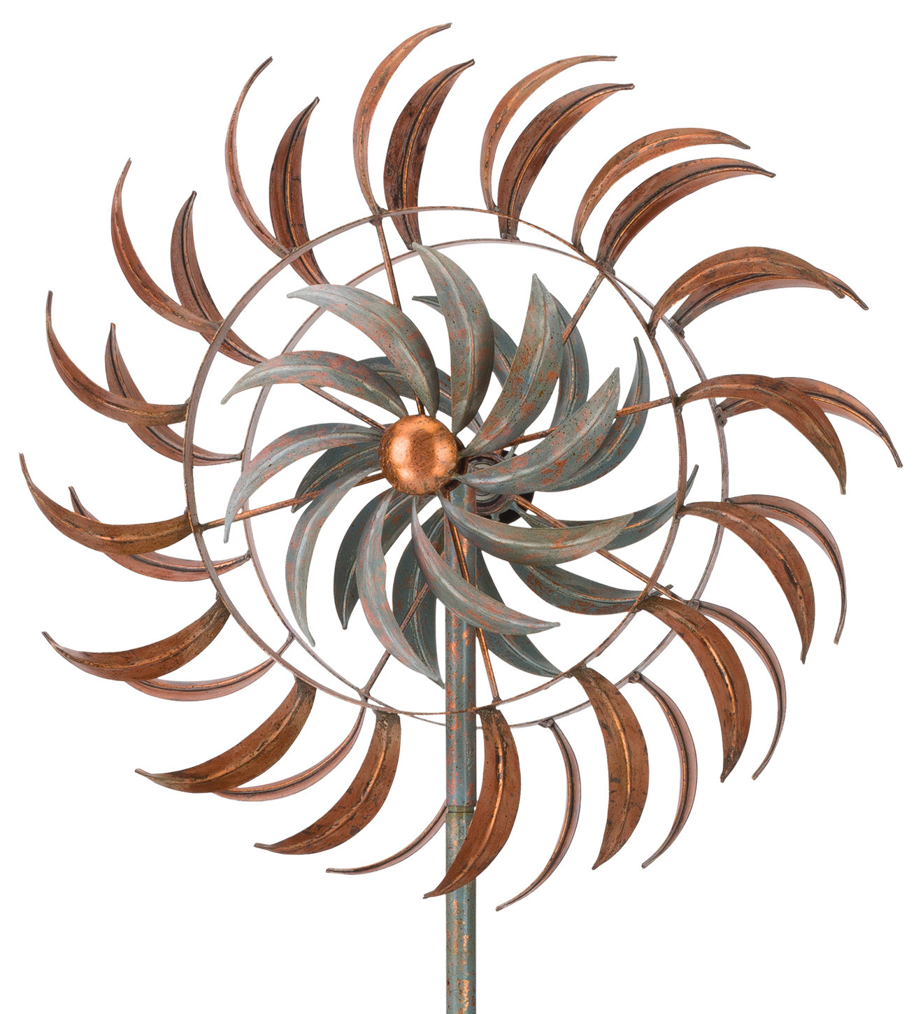 Regal Art & Gift Kinetic 24" Rotating Wind Spinner - Copper Petals ...
