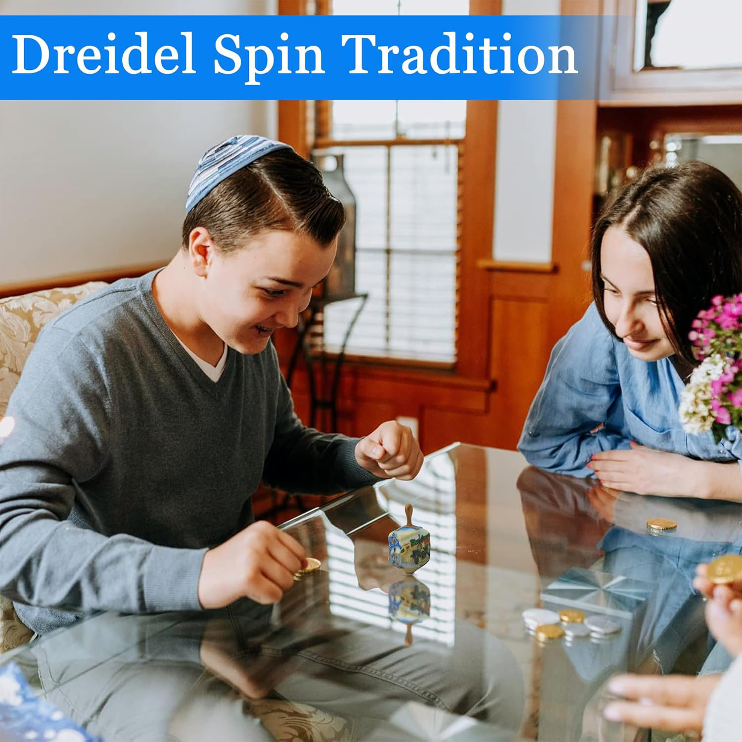 Bloomsbury Market Ceramic Chanukah Dreidel With Matching Stand (RM ...