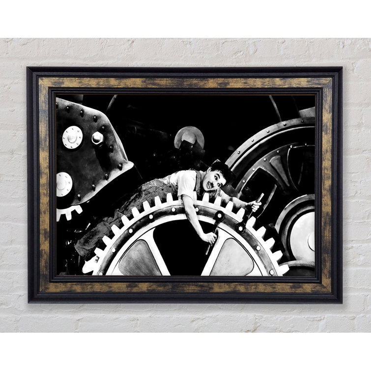 Bright Star Charlie Chaplin Cogs - Single Picture Frame Art Prints ...
