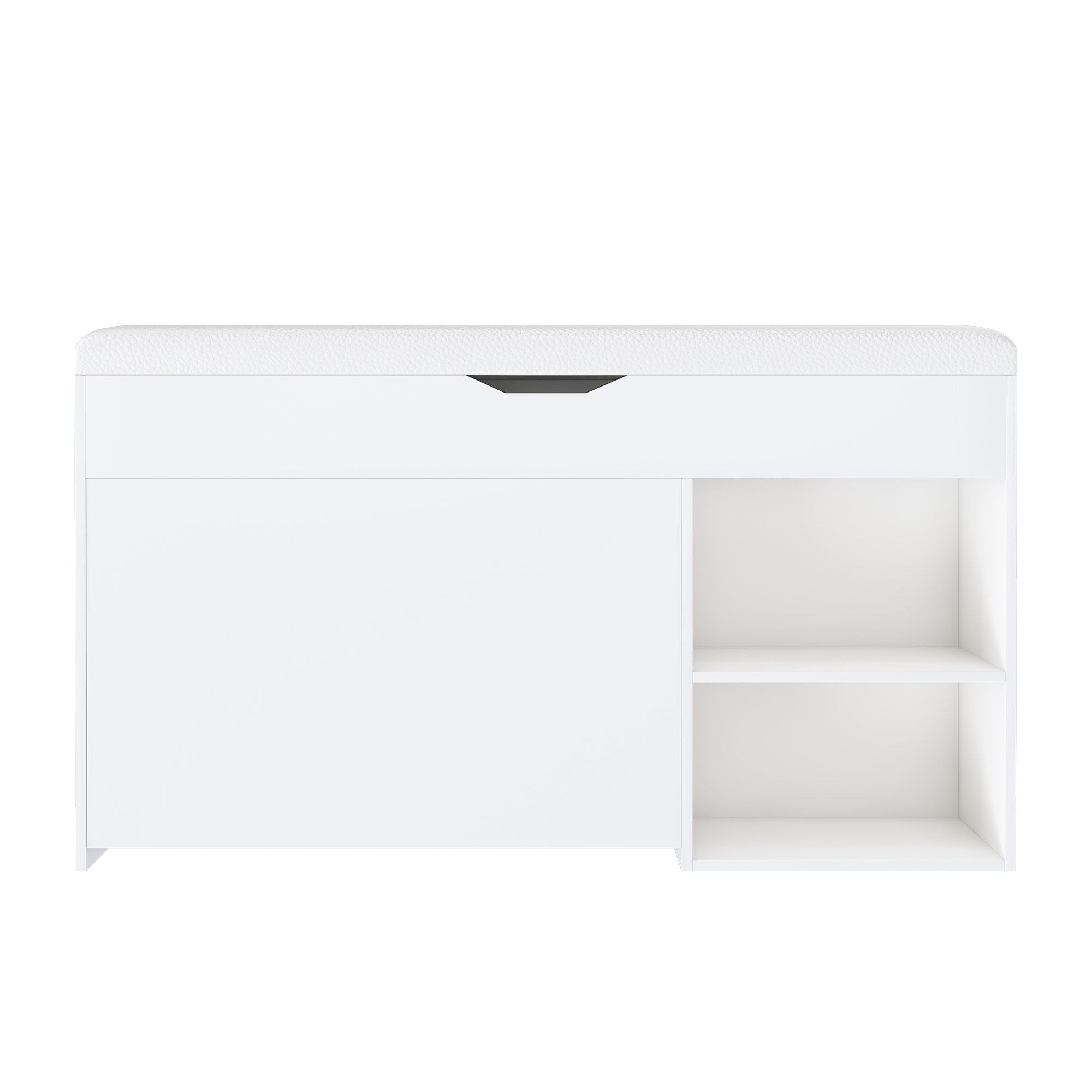 Latitude Run® Entryway Bench with Shoe Storage and Flip-Up Drawers ...