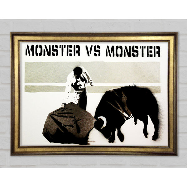 Happy Larry Monster Vs Monster Framed Print | Wayfair.co.uk