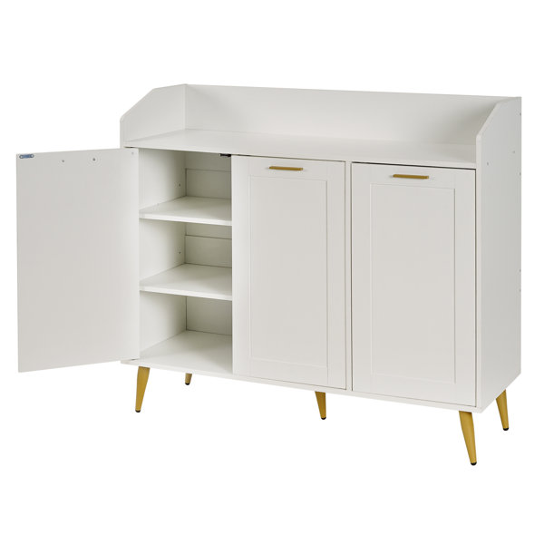 Mercer41 Minimalist Sideboard Buffer Cabinet With Storage, Credenza ...