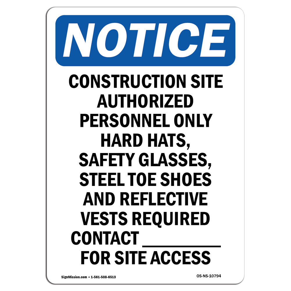 SignMission Construction Site Authorized Personnel Only Sign - Wayfair ...
