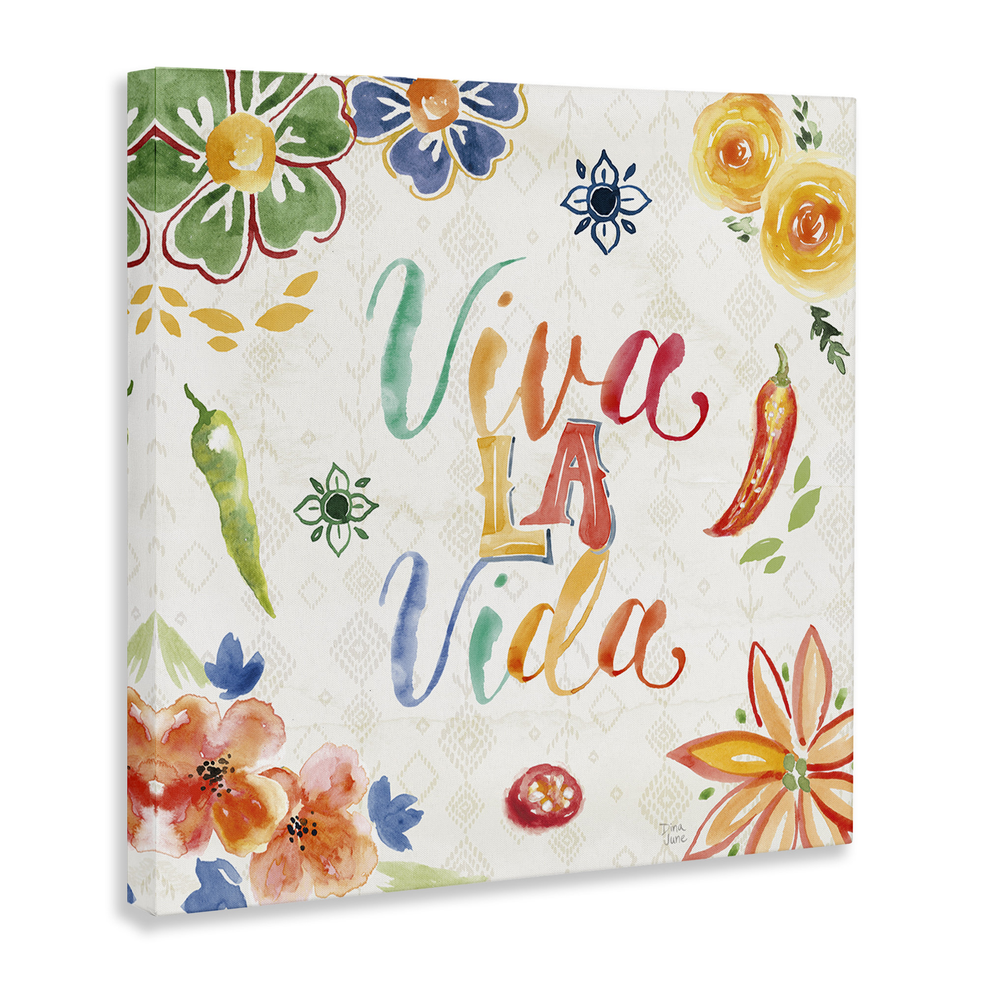 Trinx Viva La Vida Celebración Canvas Wall Art by Dina June | Wayfair