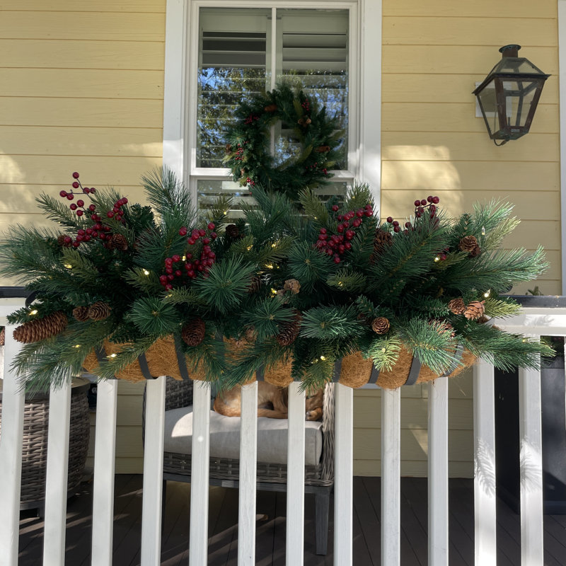 The Holiday Aisle® Woodland Window Box Filler | Wayfair
