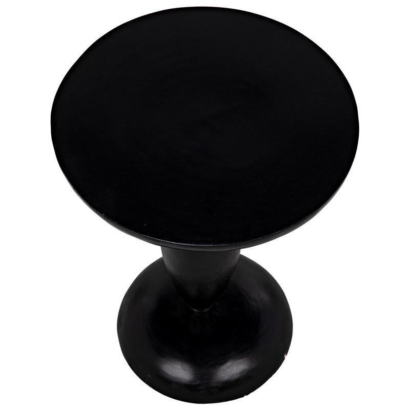 Noir Adonis Solid Wood Pedestal End Table | Wayfair