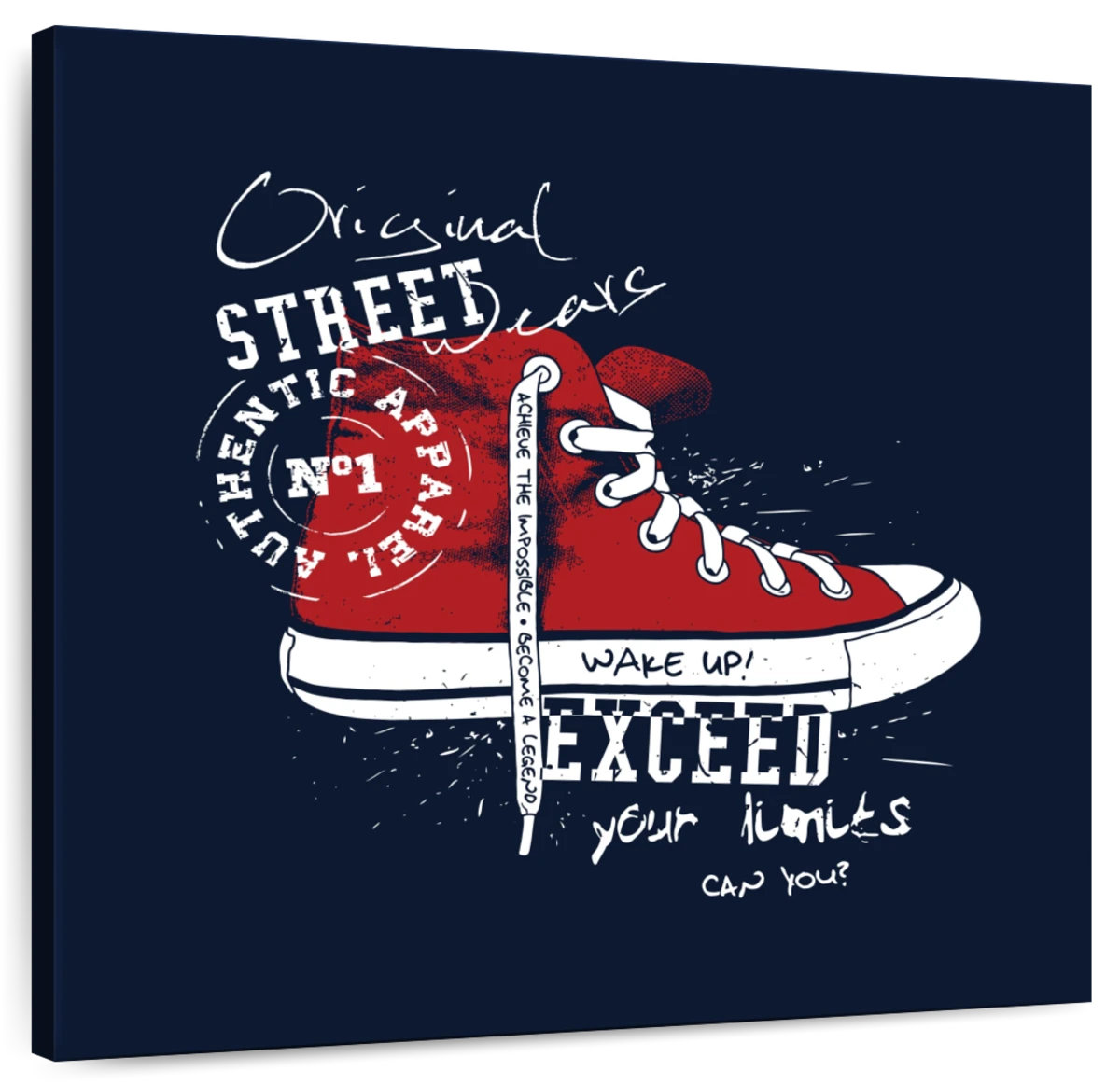 Ebern Designs Tergel Sneaker Typography - Wayfair Canada