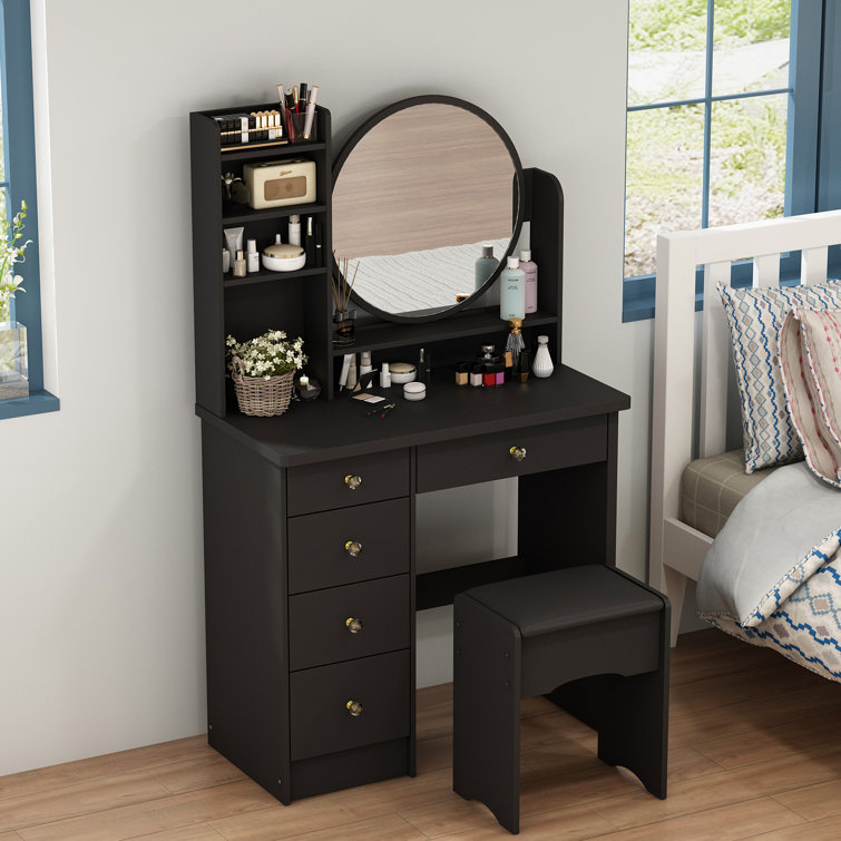 Caldion Dressing Table with Mirror & Reviews | Wayfair.co.uk