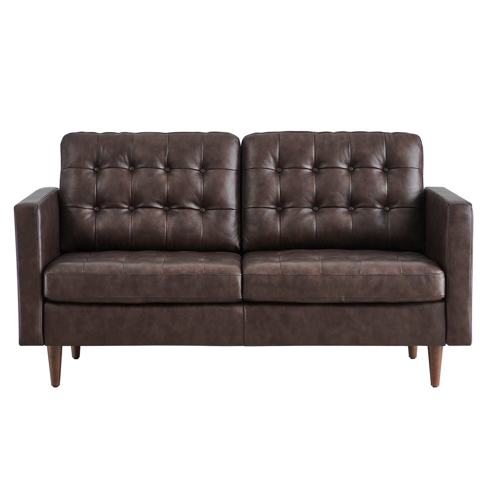 Modway Exalt Tufted Leather Loveseat & Reviews | Wayfair