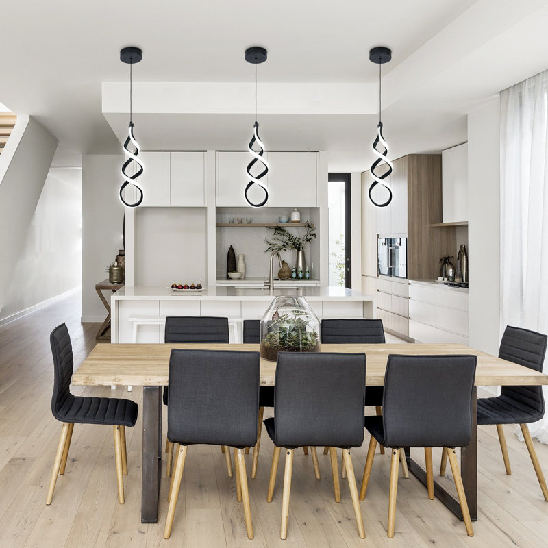 Ivy Bronx 6000K Led Pendant Light Kitchen Hanging Light Ceiling Hanging ...