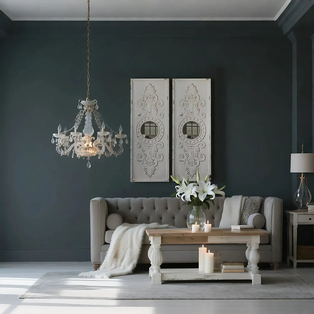 One Allium Way® Large Distressed White Wood Wall Art Panels With Mirror ...