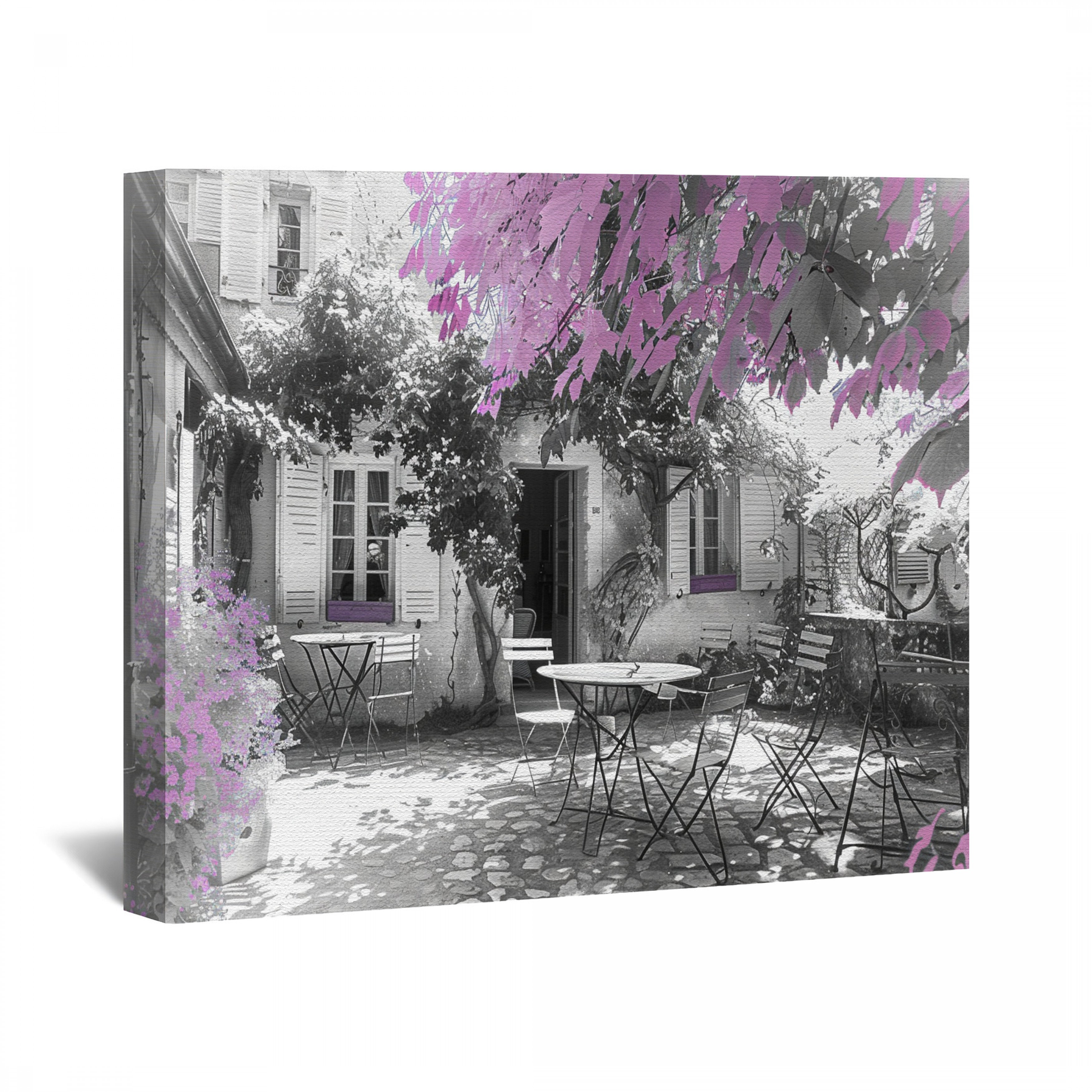 VisionDecor Cafe Patio Canvas Wrap - Outdoor Wall Decor | Wayfair
