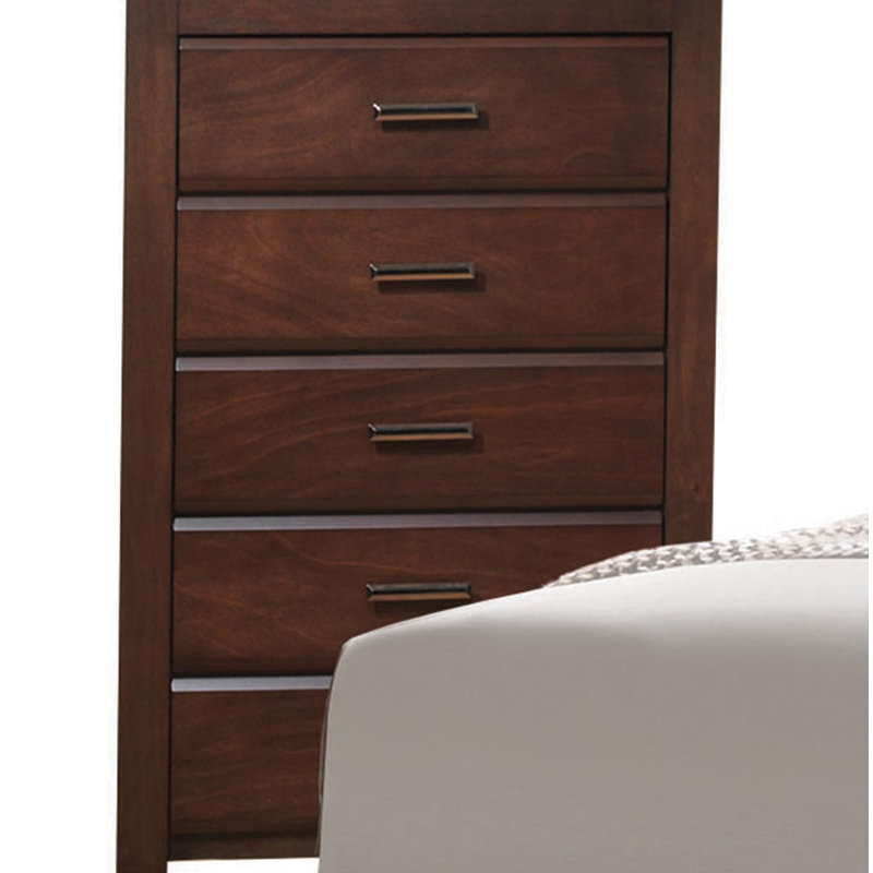 Lark Manor™ Breedsville 5-Drawer Rectangular Chest in Walnut & Reviews ...