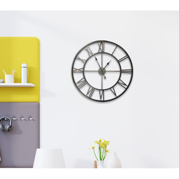 17 Stories Arata Metal Wall Clock & Reviews | Wayfair