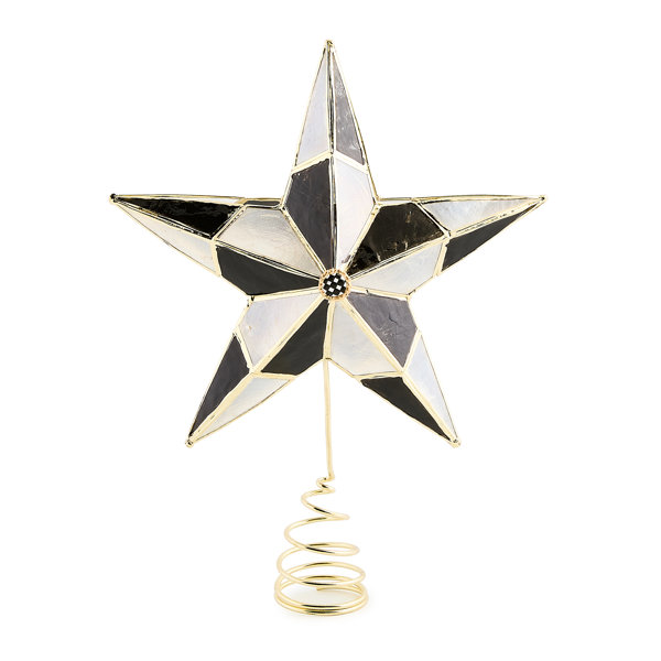 MacKenzie-Childs Courtly Capiz Star Tree Topper | Wayfair