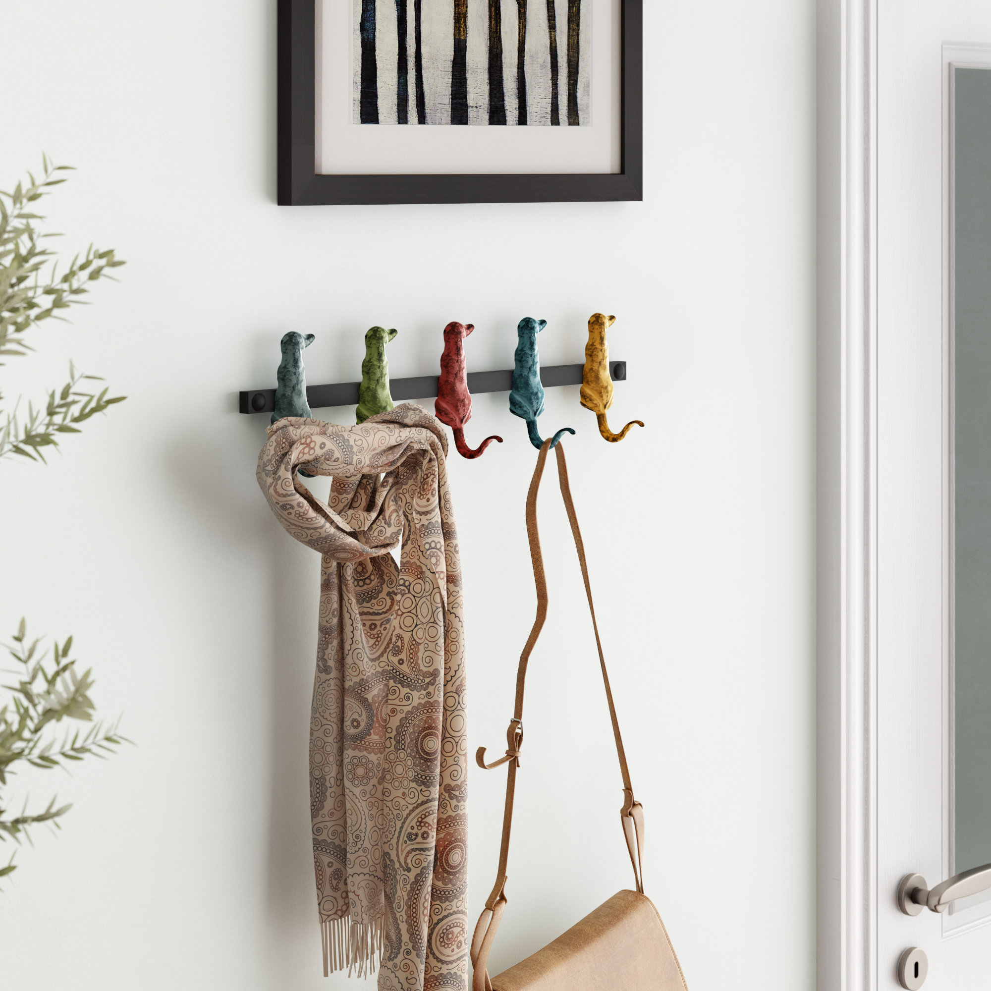 Archie & Oscar™ Agnes Iron 5 - Hook Wall Mounted Coat Rack & Reviews ...