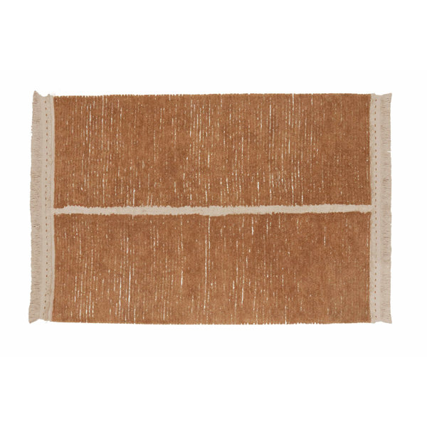 Reversible Cotton Natural/Linen/Toffee Rug & Reviews | Birch Lane