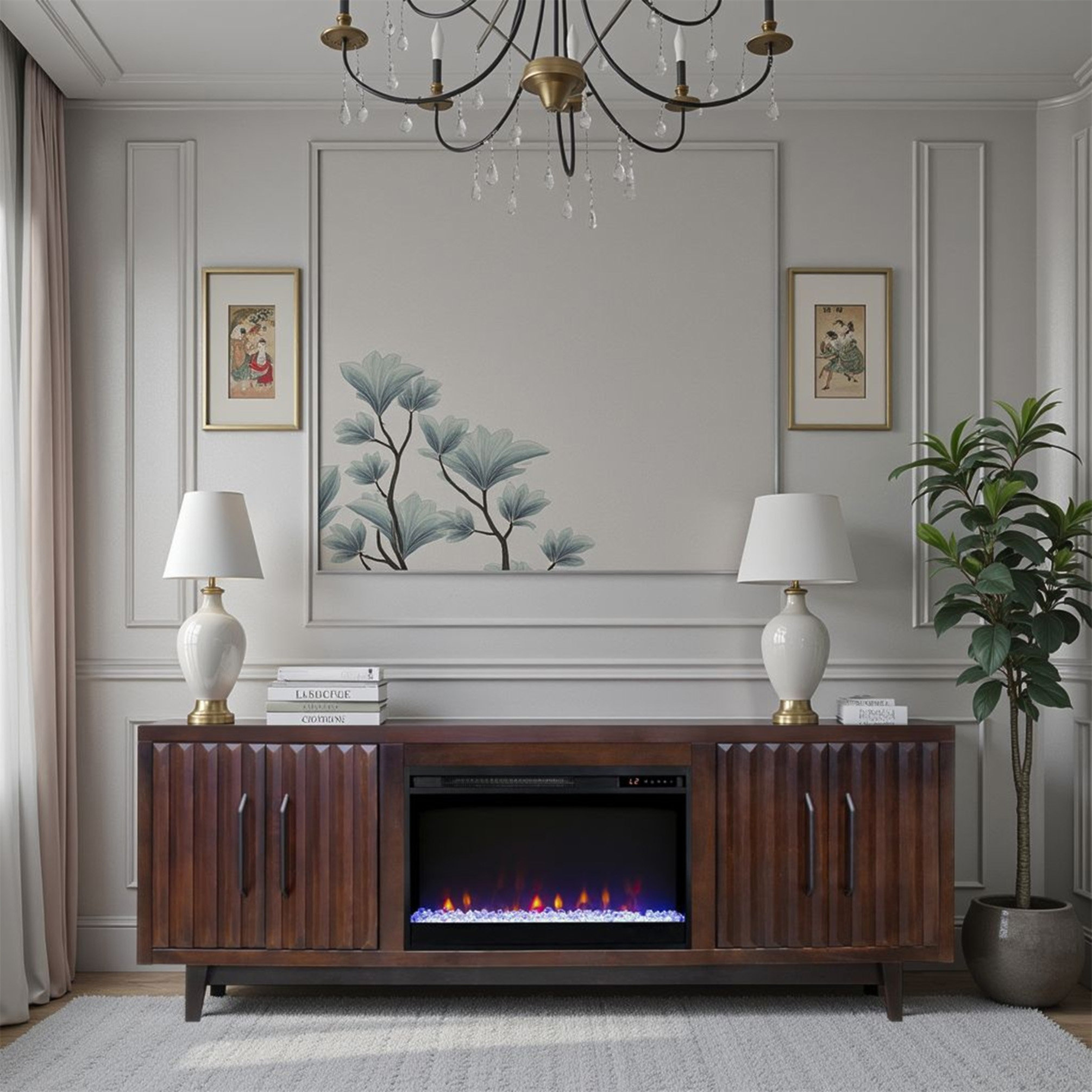 Hokku Designs Radiance TV Stand, For Tvs Up To 85 Inches, No Assembly ...