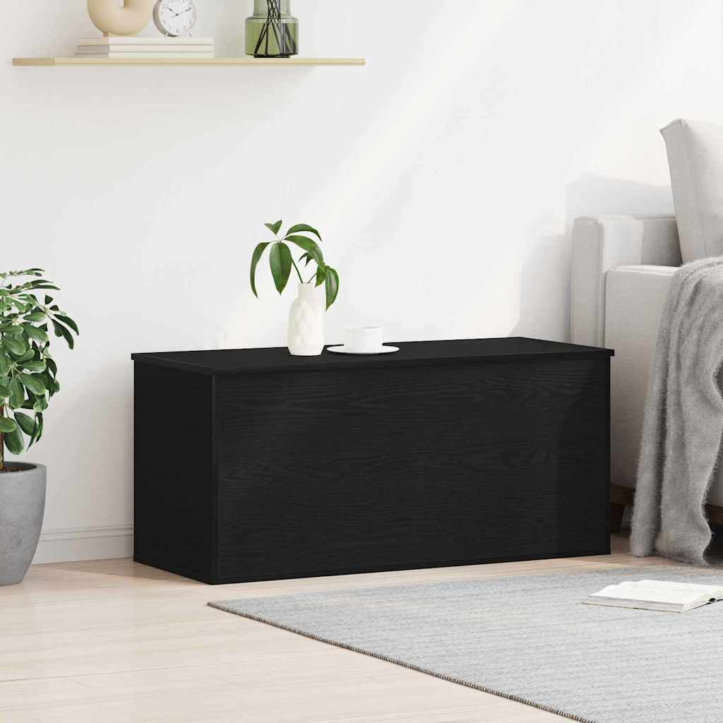 17 Stories Storage Box Black Oak 100 X 42 X 46 Cm Engineered Wood ...
