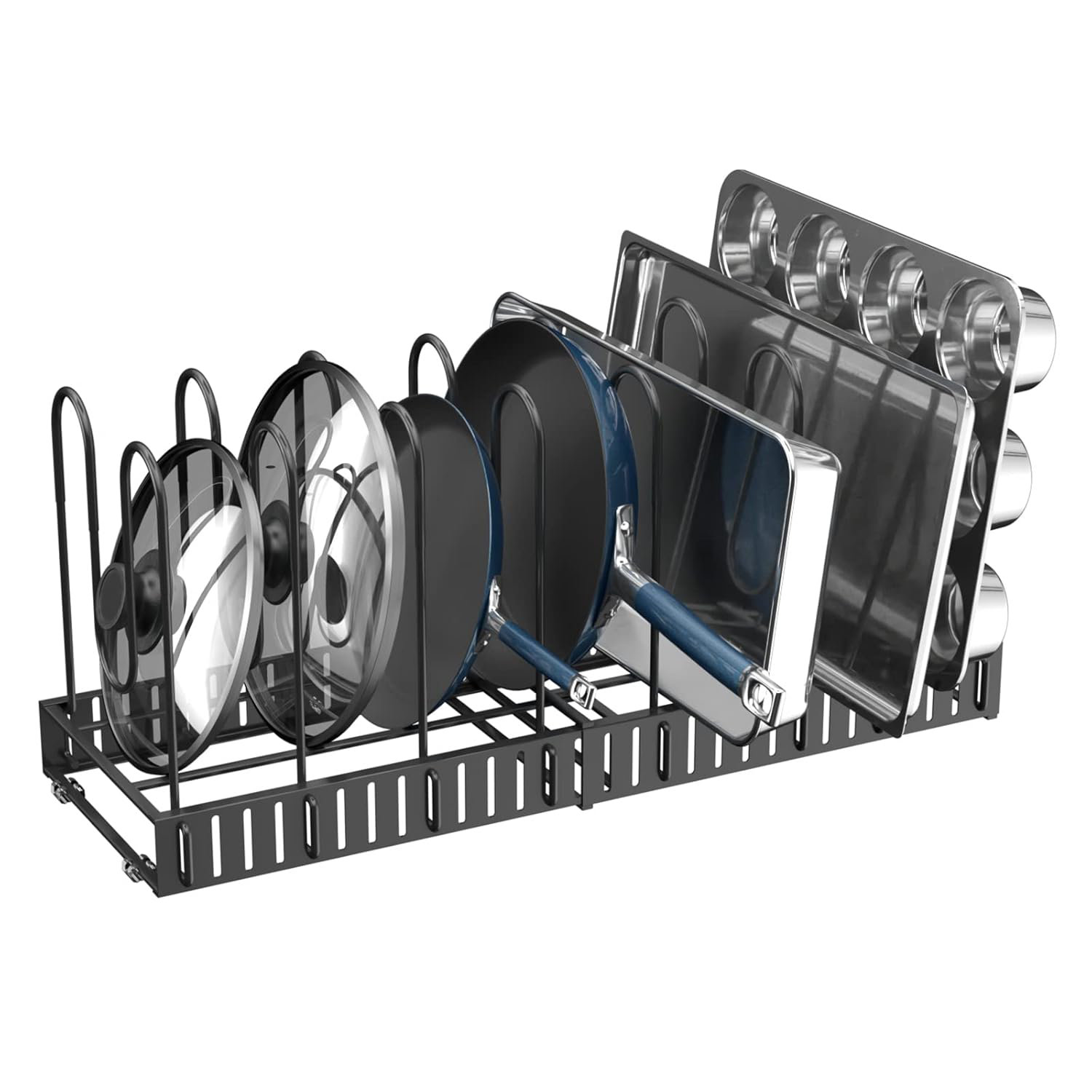 Ivy Bronx Iron Rectangle Countertop / Cabinet Pot Rack | Wayfair