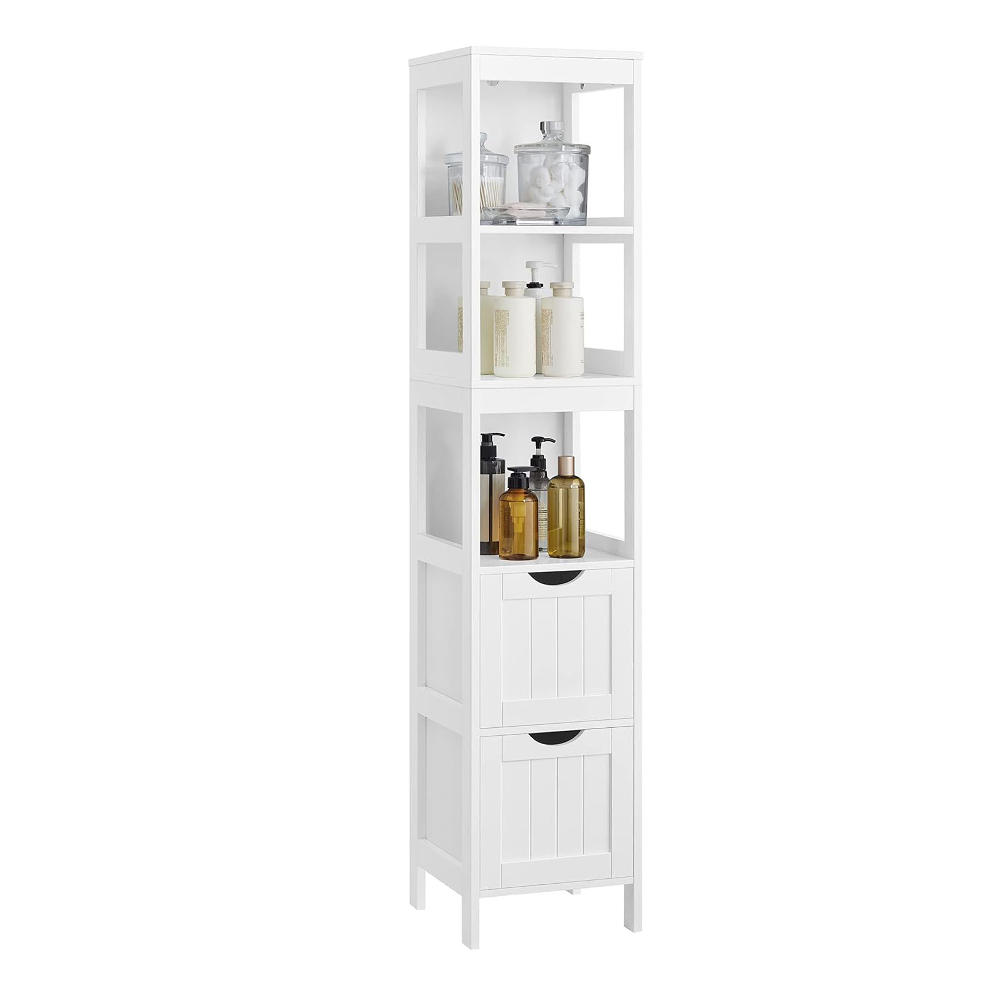 Latitude Run® Bathroom Floor Cabinet, Bathroom Storage Organizer Rack ...