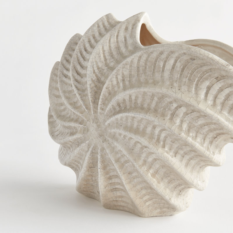 Beachcrest Home™ Nautilus Handmade Clay Table Vase | Wayfair