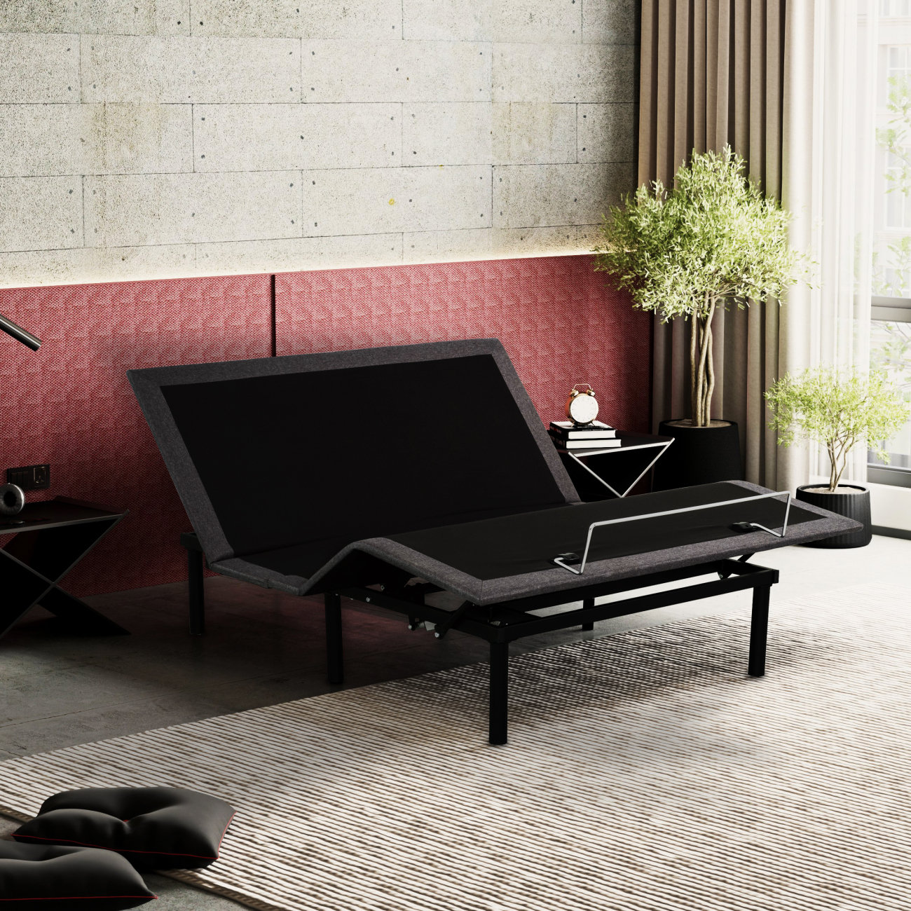 GZMWON Adjustable Bed Base With Wi Remote Bed Framemetal Frame | Wayfair