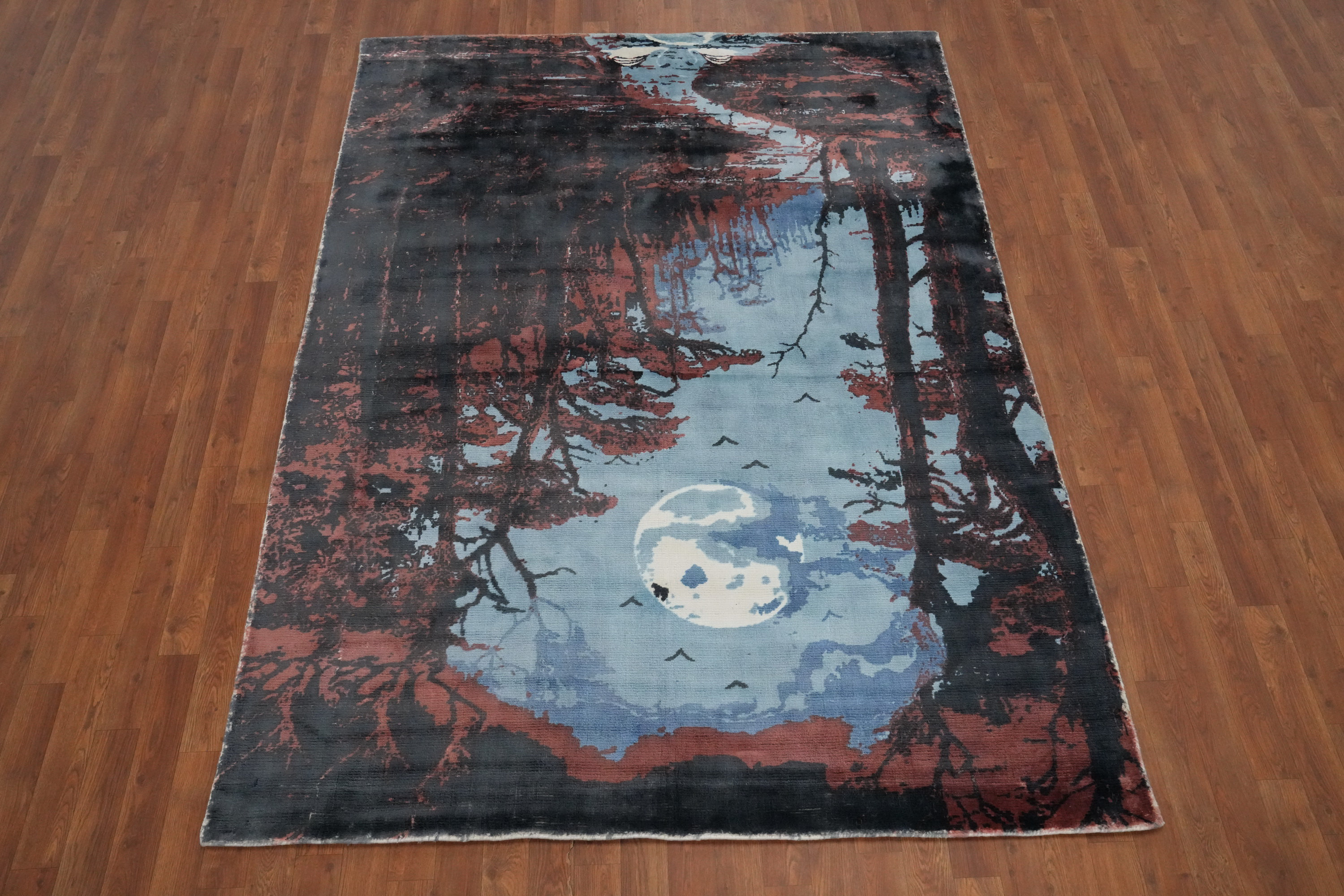 Foundry Select Moonlit Forest Rug 6x8 Enchanting Nature Scene for Home ...