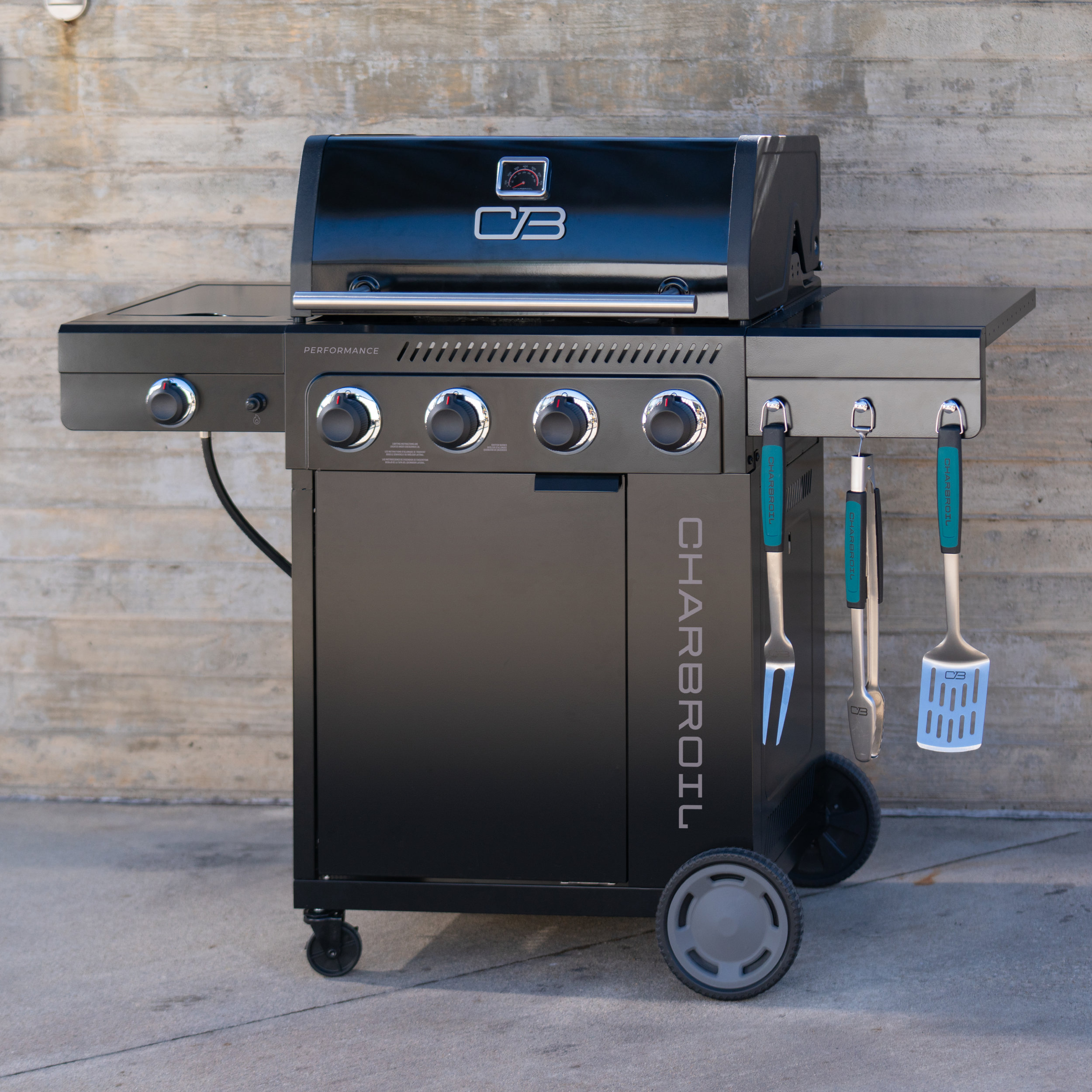 Charbroil Performance Series 4-Burner Gas Grill Cabinet with Side ...