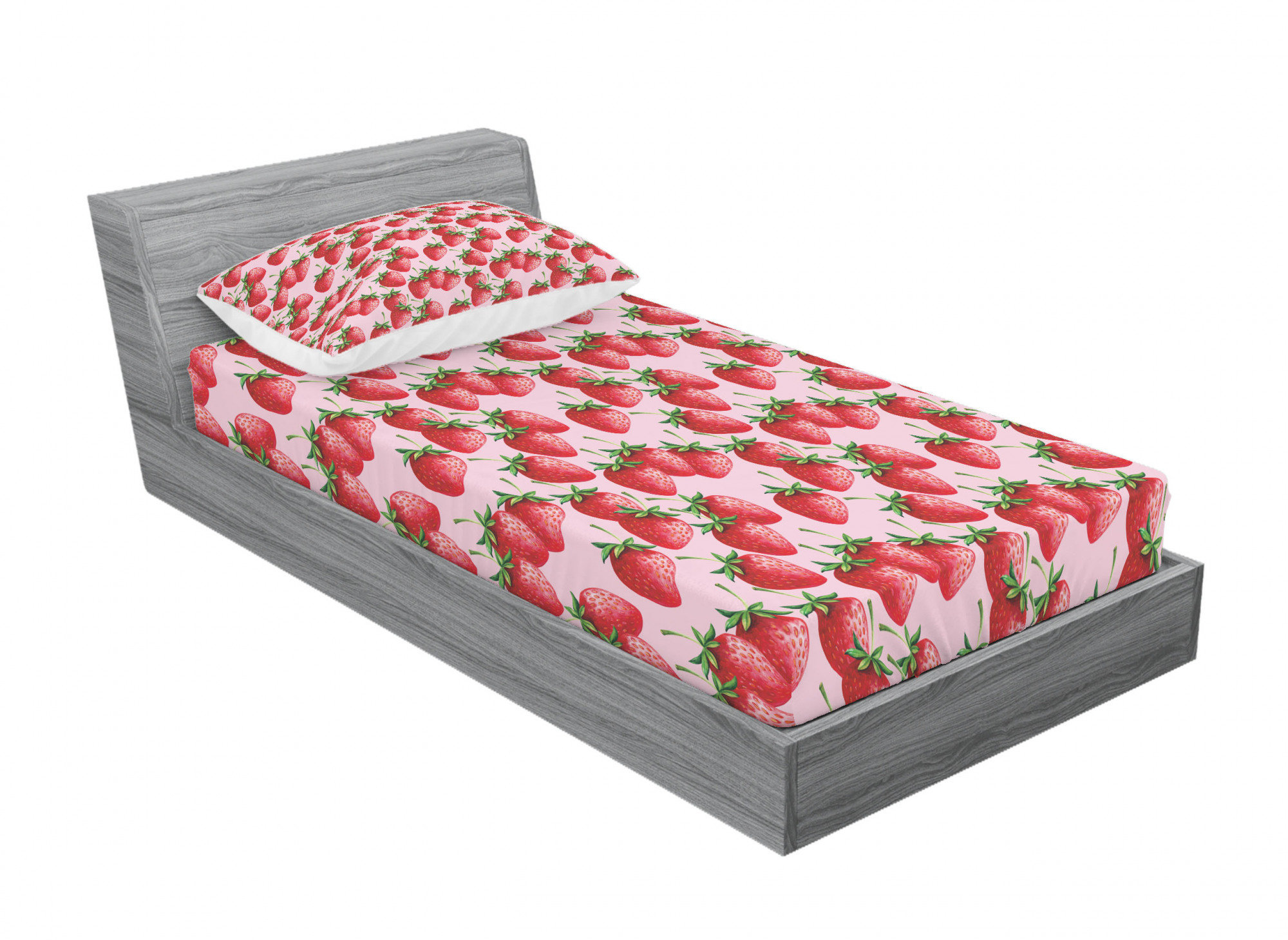 Ambesonne Delicious Big Strawberries On Tasty Juicy Ripe Summer Fruits ...