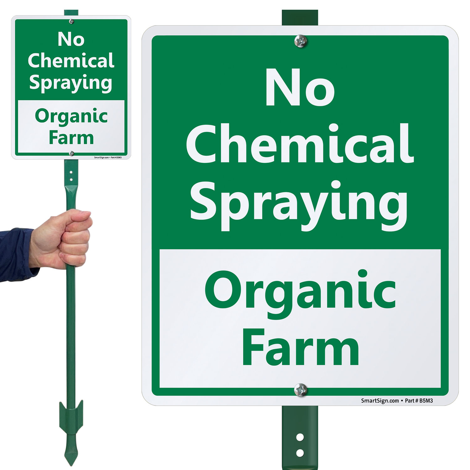 SmartSign No Chemical Spraying - Organic Farm Sign and Stake Kit | Wayfair