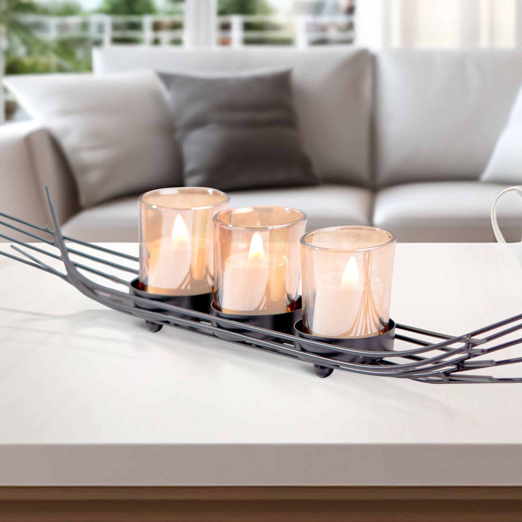Wrought Studio™ Abstract Boat Tealight Candle Holder, Boat Shape Candle ...