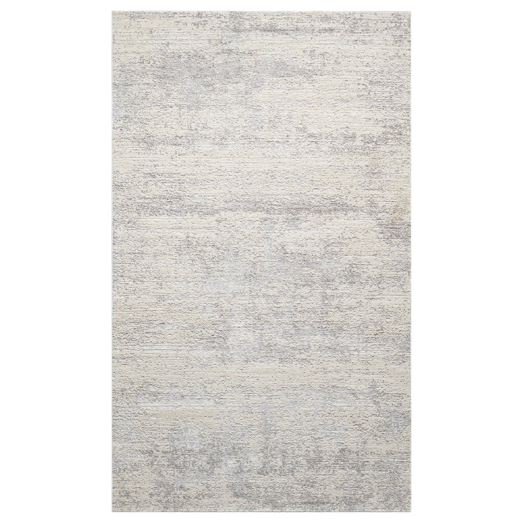 Hokku Designs Cream/Silver Farmhouse Distressed Power-Loomed Indoor ...