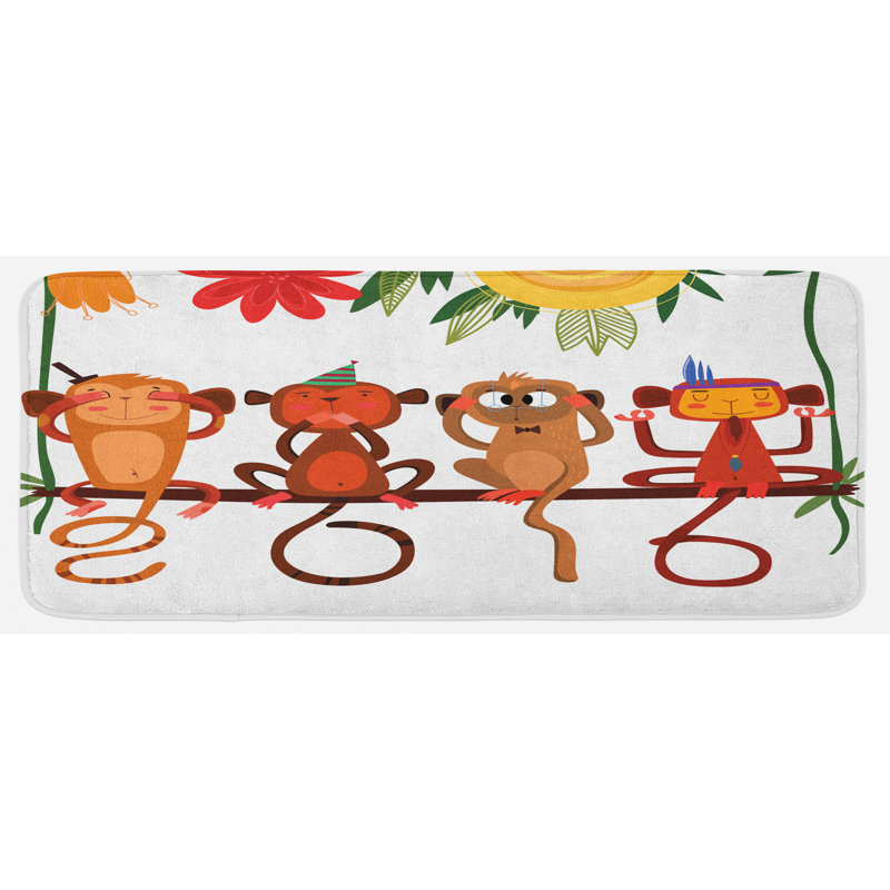 East Urban Home Monkey Kitchen Mat | Wayfair