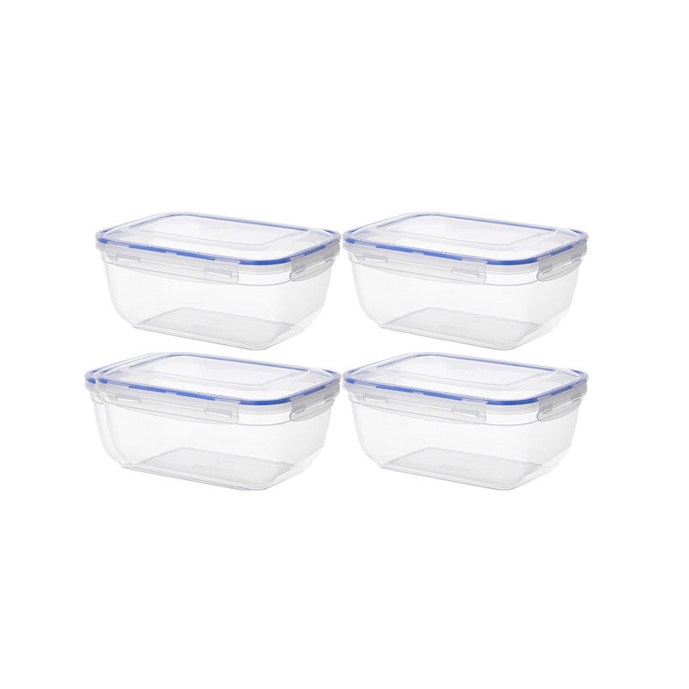 Superio Plastic Food Storage Container, Set Of 4, Airtight Lid With ...