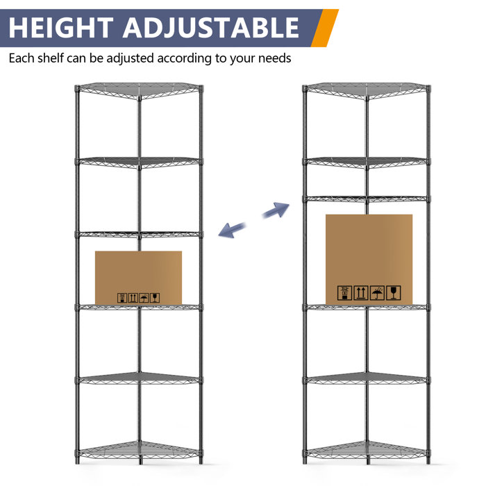 Rebrilliant Librun 20'' W Height -Adjustable Shelving Unit | Wayfair