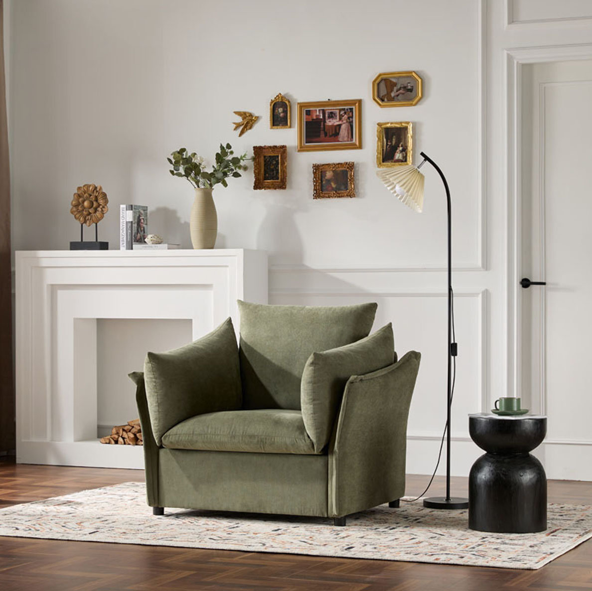 Latitude Run® Chenille Oversized Armchair Accent Chair - Wayfair Canada