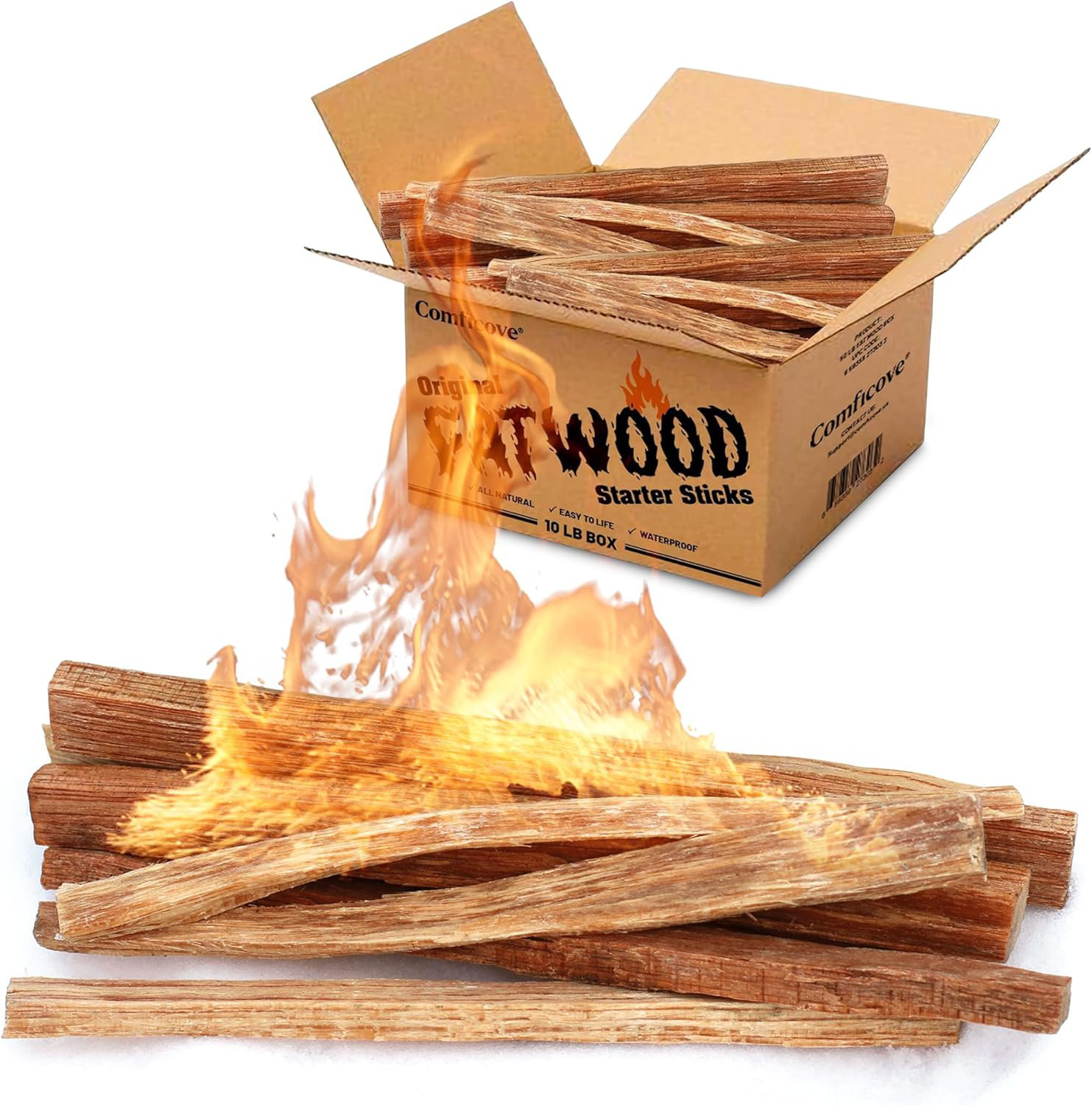 INKEDZ Fatwood Fire Starter Sticks 10 lbs | Premium Resin-Rich Pine ...