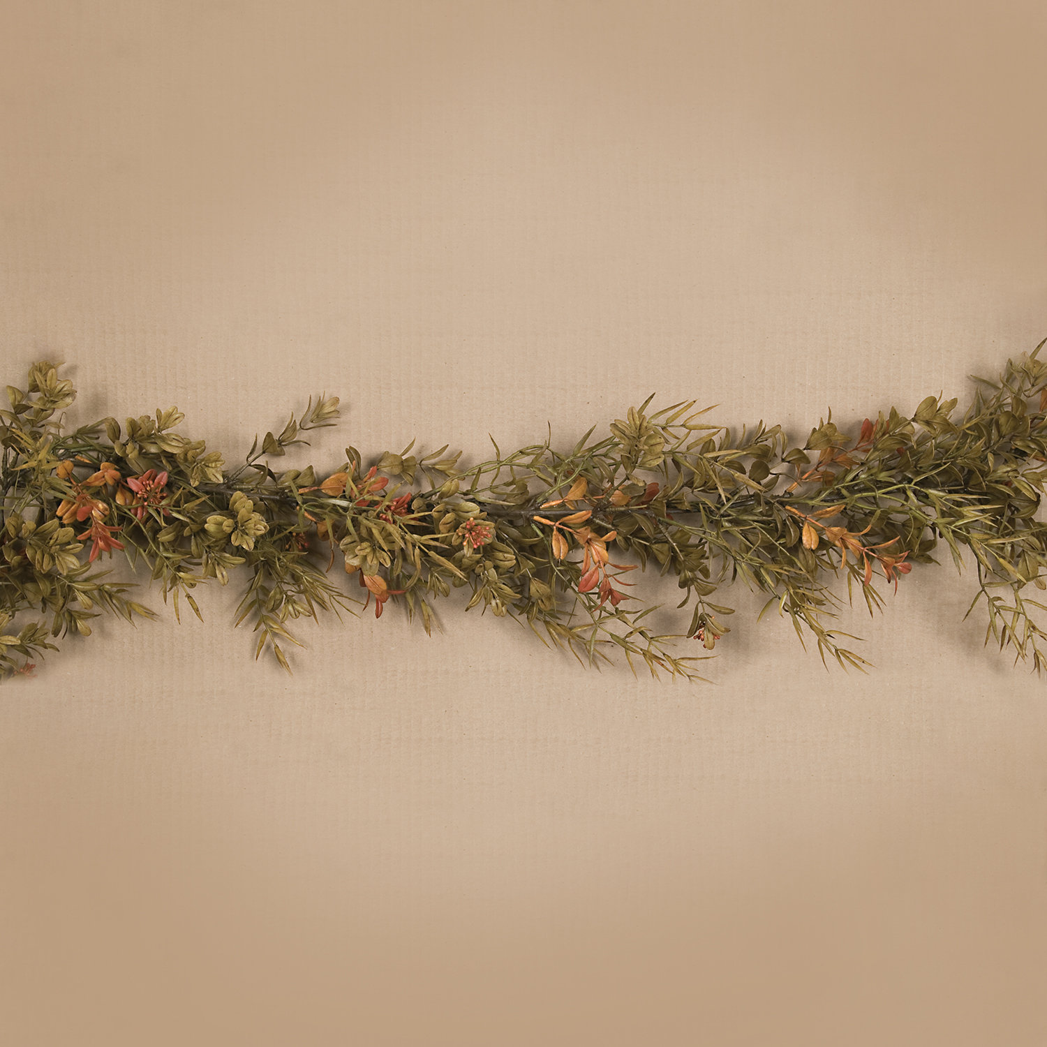 CWI Gifts 7' Boxwood Dill Leaves Pre-Lit Garland | Wayfair
