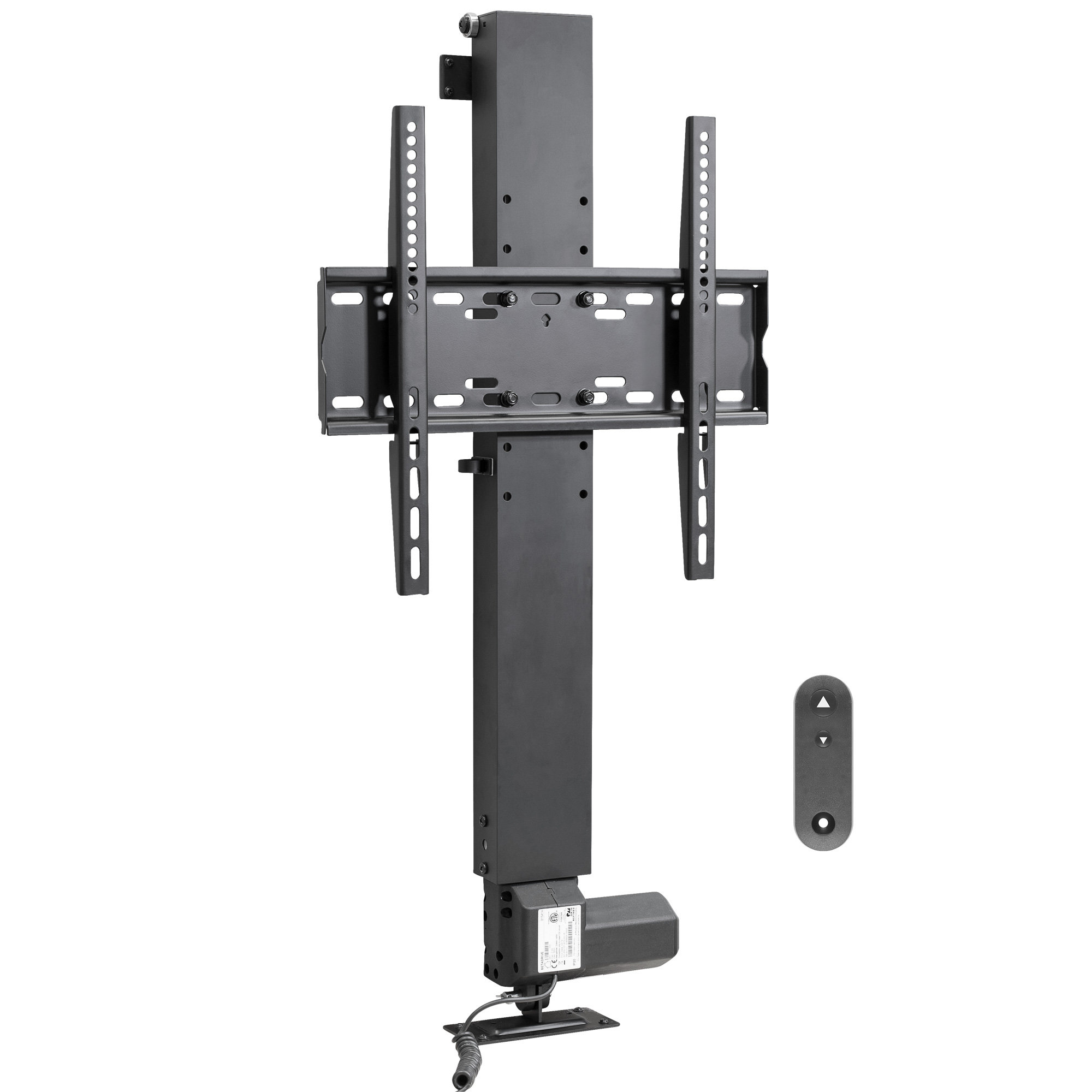 Mount-It! Height Adjustable Motorized TV Lift w/ Remote Control For 32 ...